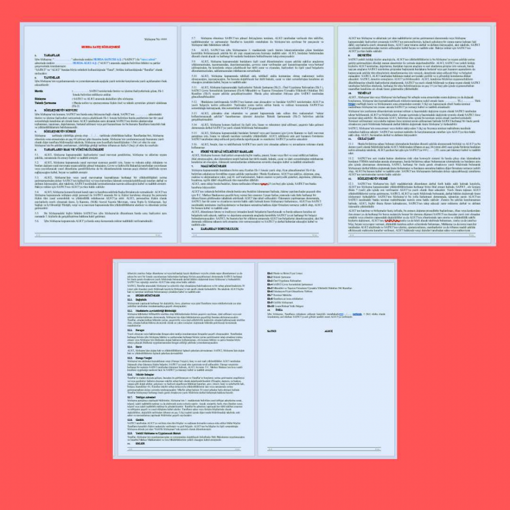 Satın Alma Sözleşmesi Örneği - Hurda Satış Sözleşmesi (Üretim hurdaları ...